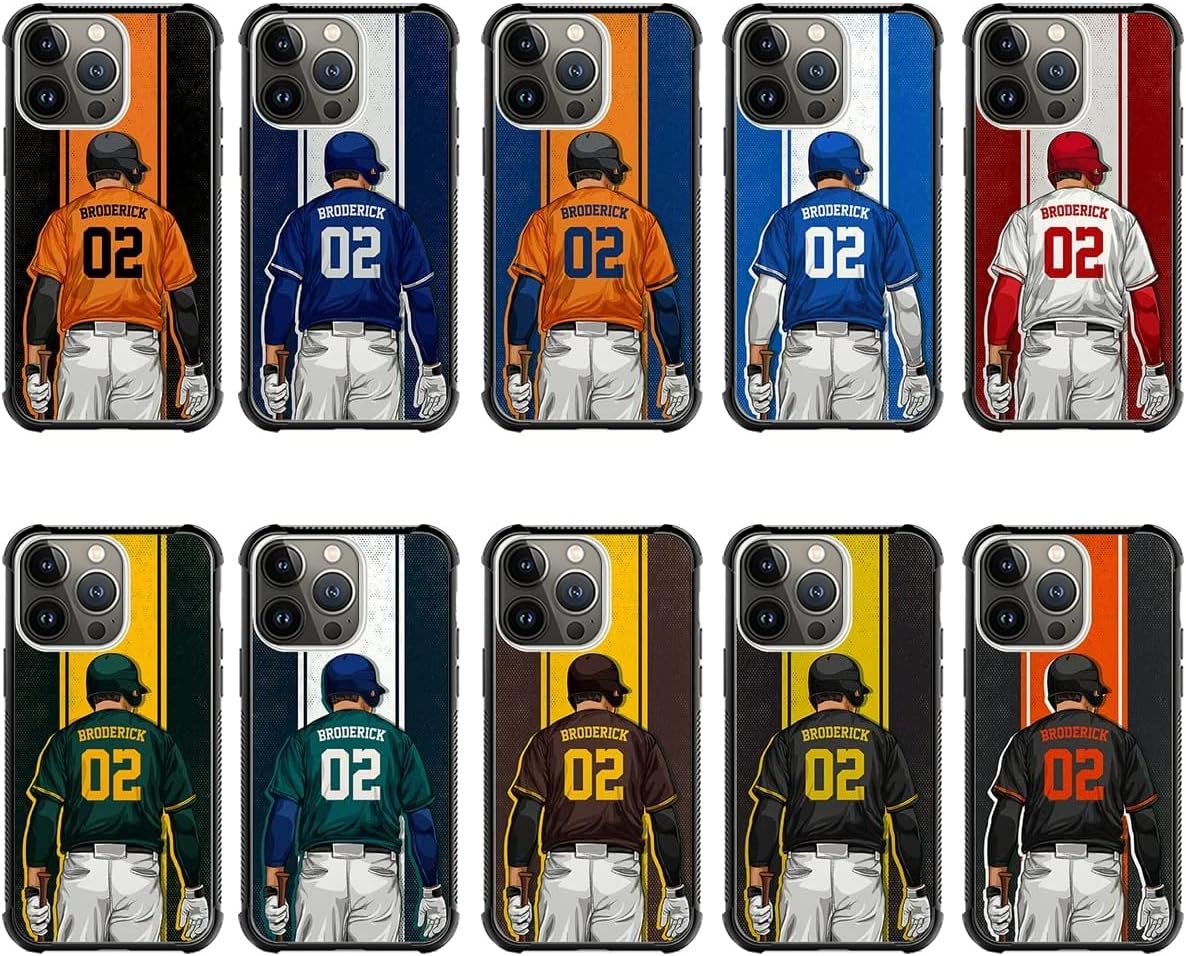 Amazon.com: Cvkoyhl Personalized Baseball Jersey Phone Case Custom Name ...