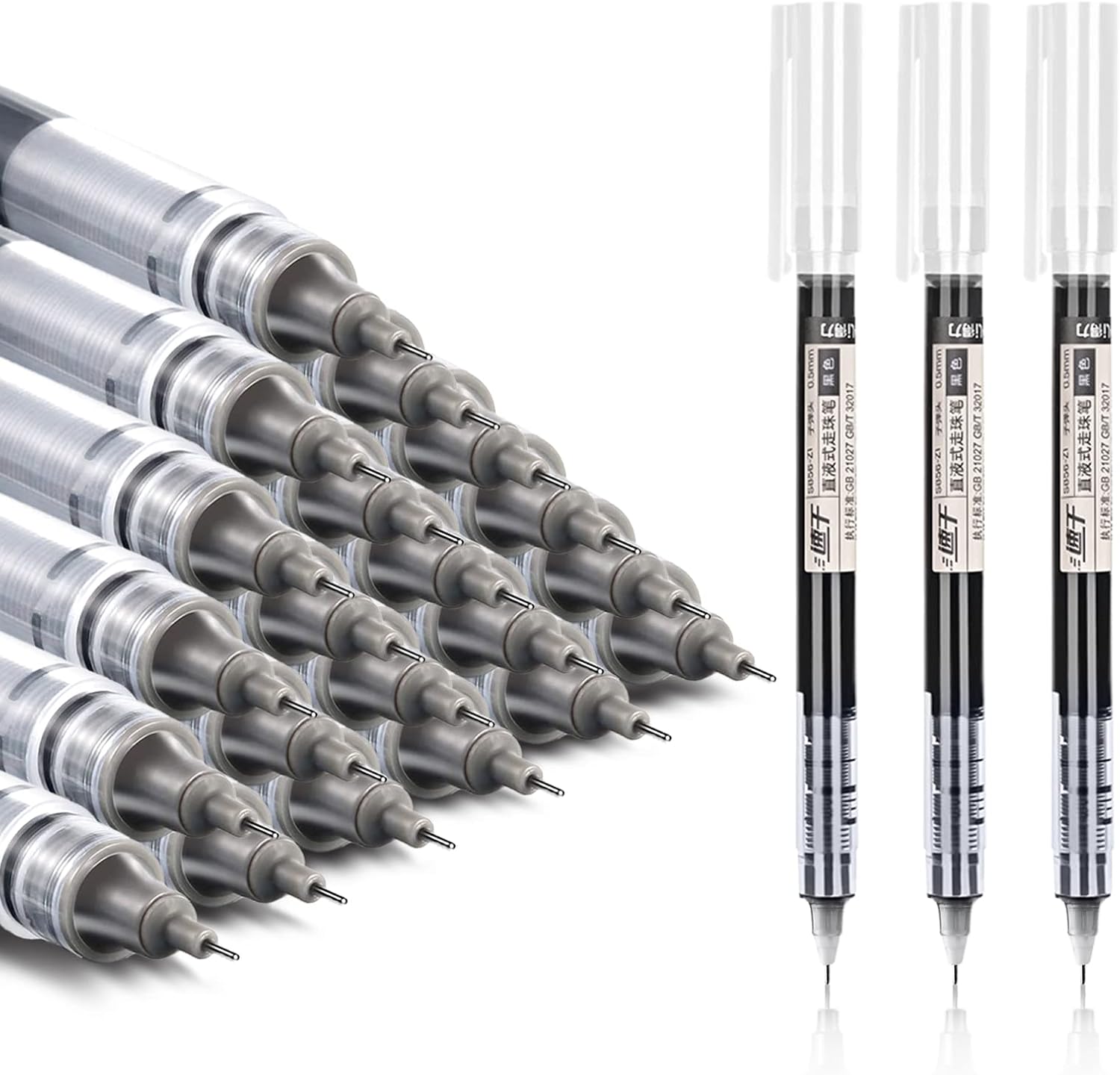 Amazon.com: EZWORK 24 Pieces Rolling Ball Pens, Quick Dry Ink 0.5 mm ...