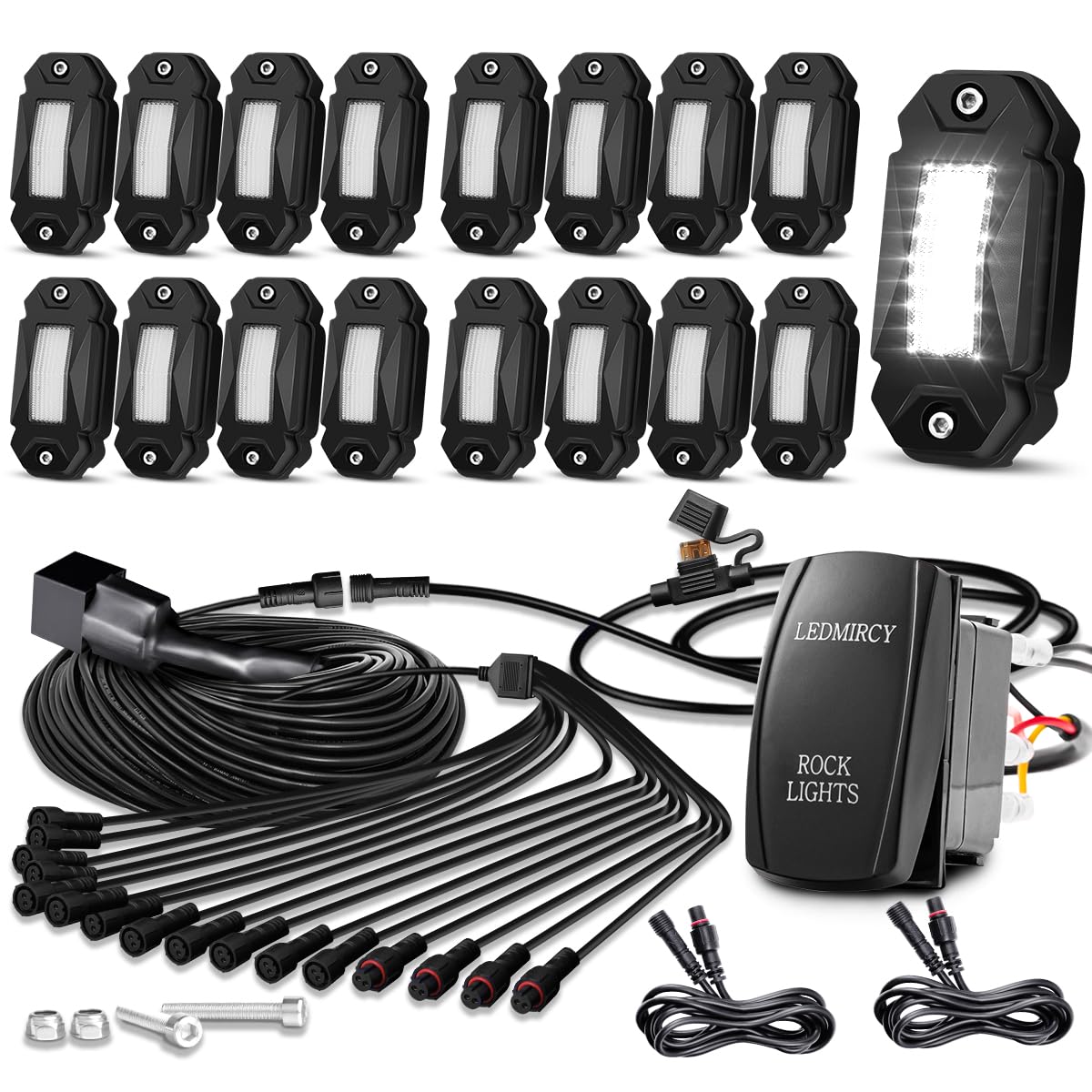 Snapklik.com : LEDMIRCY R2 Pure White Rock Lights Kit
