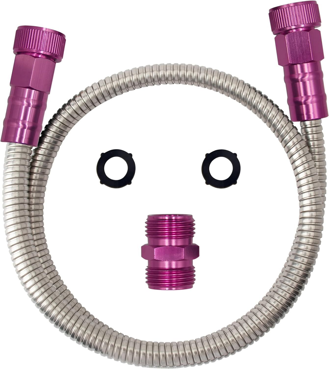 YANWOO 304 Stainless Steel 3 Feet Female to Female Garden Hose with ...