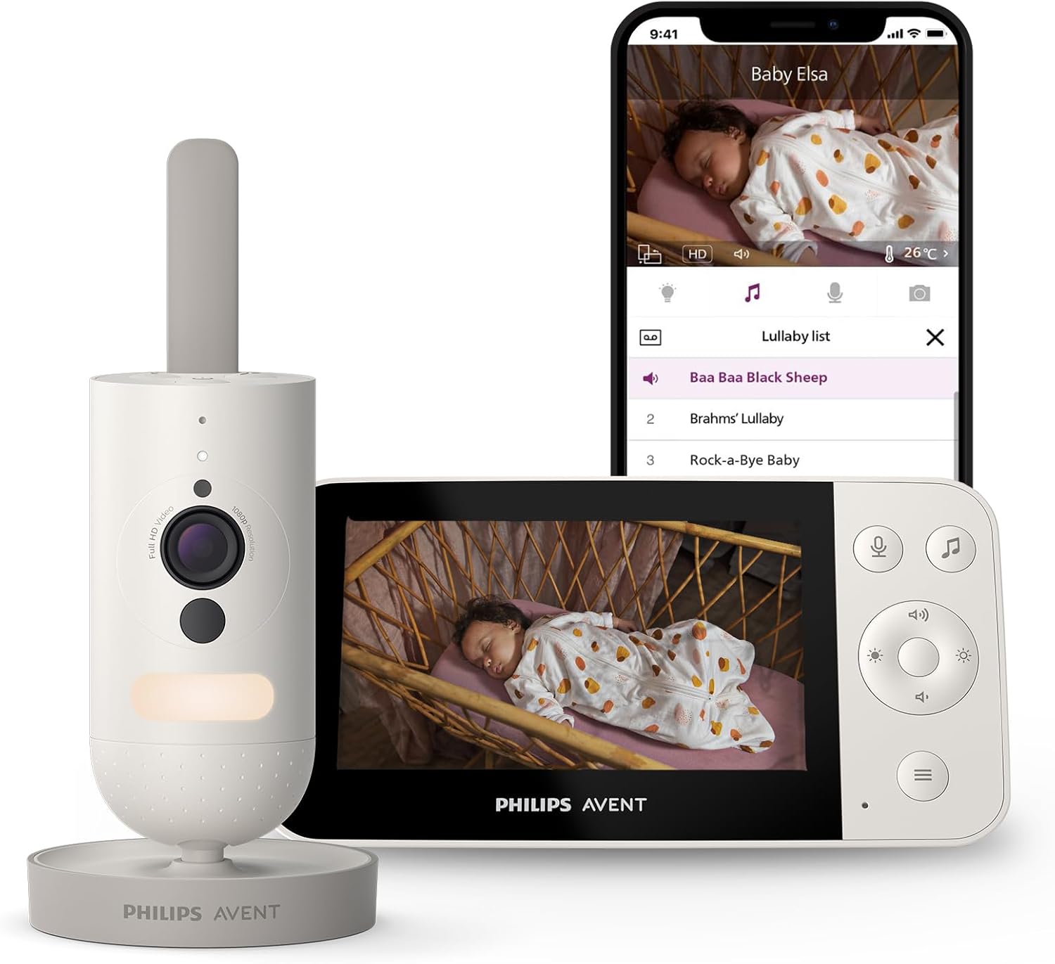 AVENT Philips Monitor de bebé Conectado Night Owl|Blanco | 1 pz| SCD921 ...