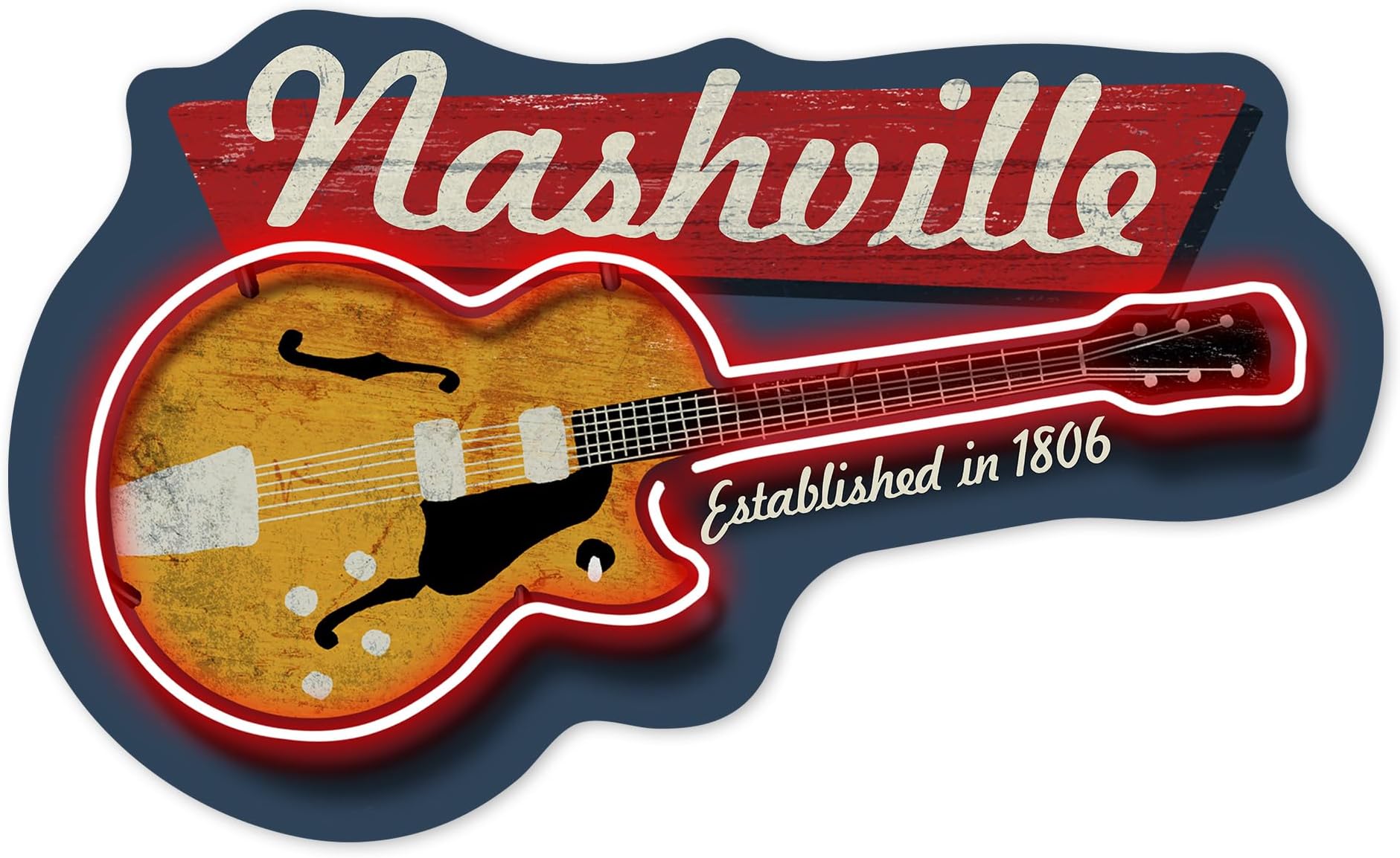 Amazon.com: Nashville Tennessee Music City Souvenir 2-Inch Vinyl Decal ...