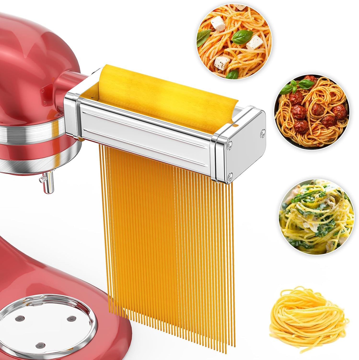 Amazon.com: Stainless Steel Pasta Roller Attachment for KitchenAid ...