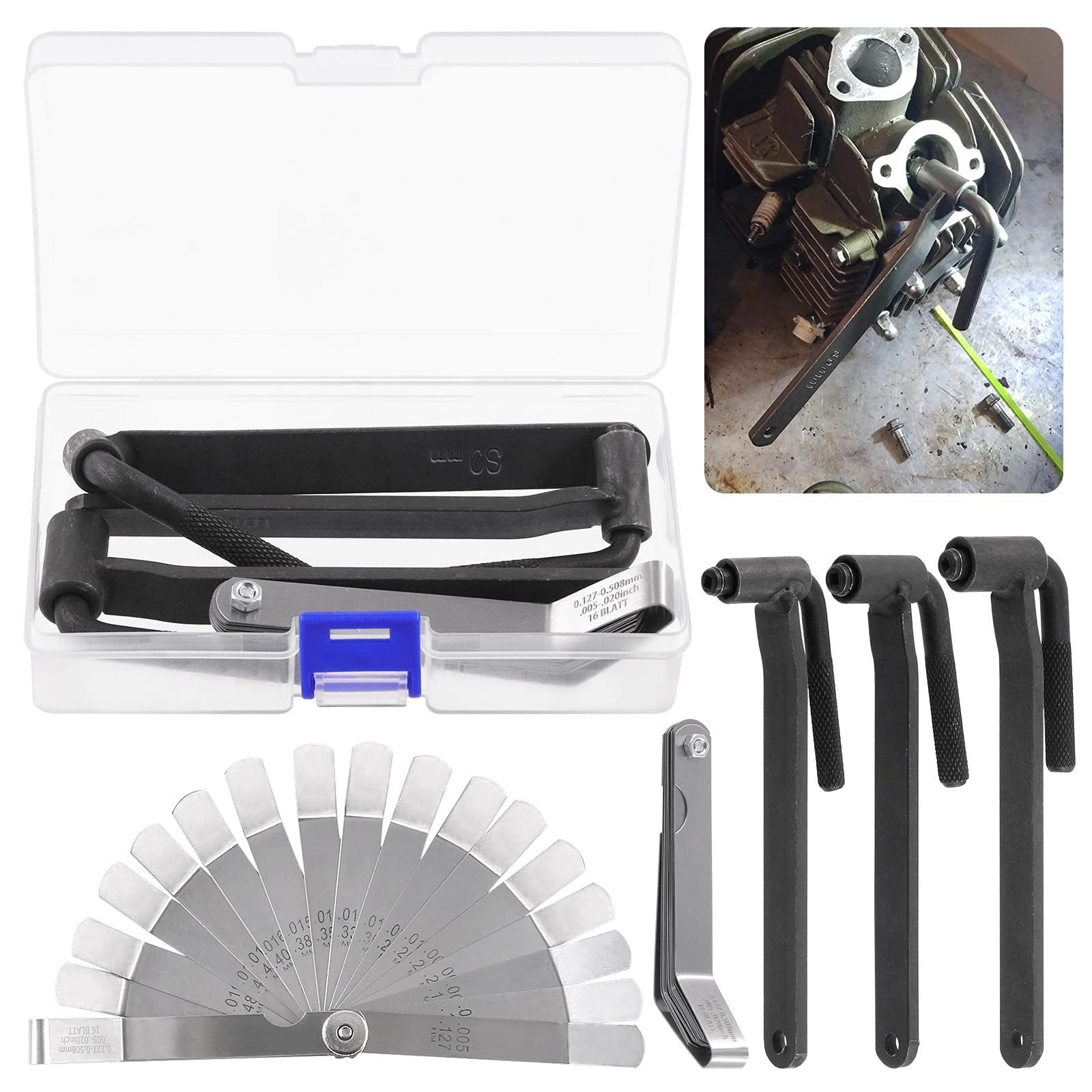 Glarks 4Pcs Motorcycle Engine Valve Screw Adjusting Spanner Tool and ...