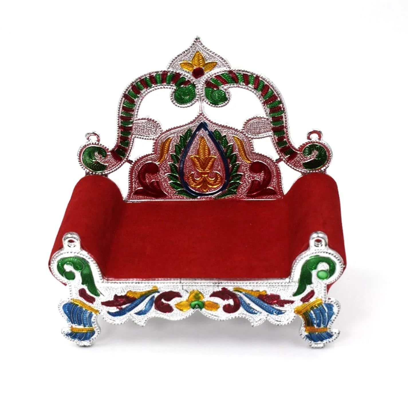 Buy The Dreamkart Solid Wood Singhasan Chair for Home Temple, God and ...