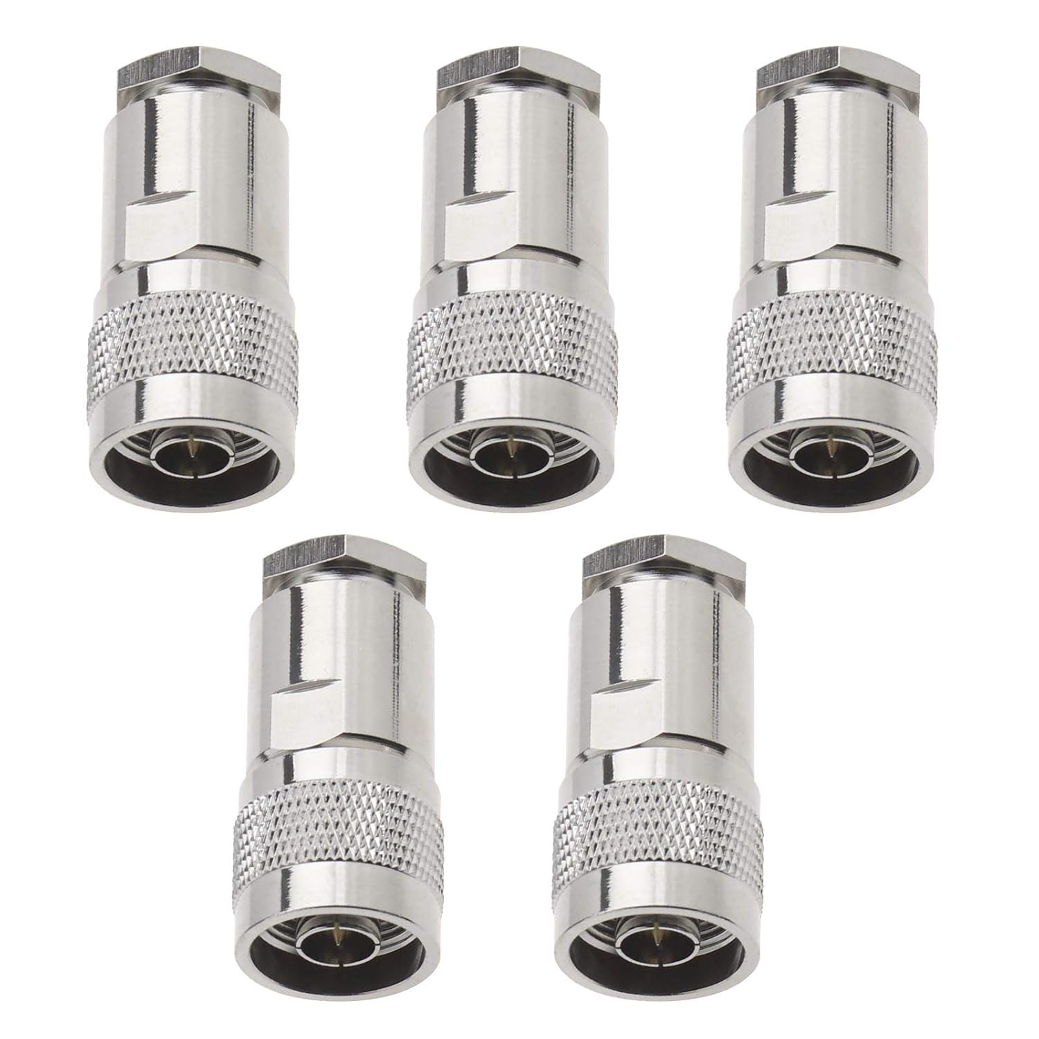 Pack of 5 N-Type Cable Clamp Compression Connector Coaxial Adapter for ...