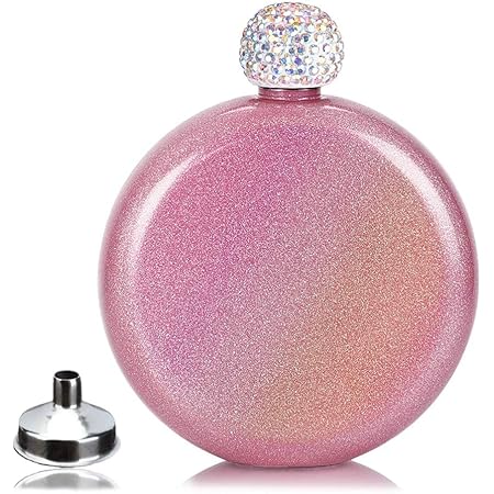 Amazon.com | Cute Liquor Flask for Women, Junya 304 Stainless Steel ...