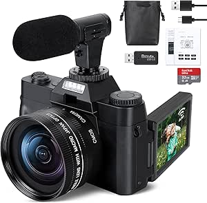 4K Vlogging Camera, Compact Digital Camera with 32GB Tf Card. 16x ...