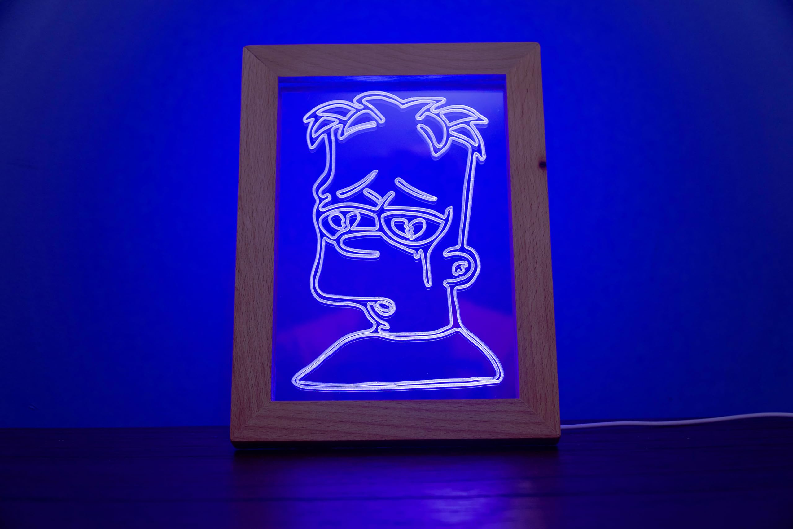 Bart Simp LED Acrylic 3D Nightlight Picture Frame with Remote Control ...