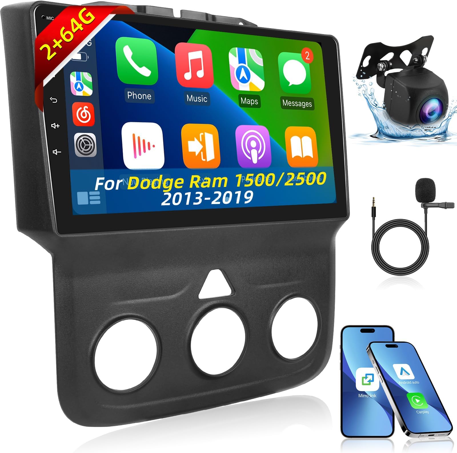 Amazon.com: Android 13[2GB+32GB] Car Radio Stereo for Dodge RAM 1500 ...