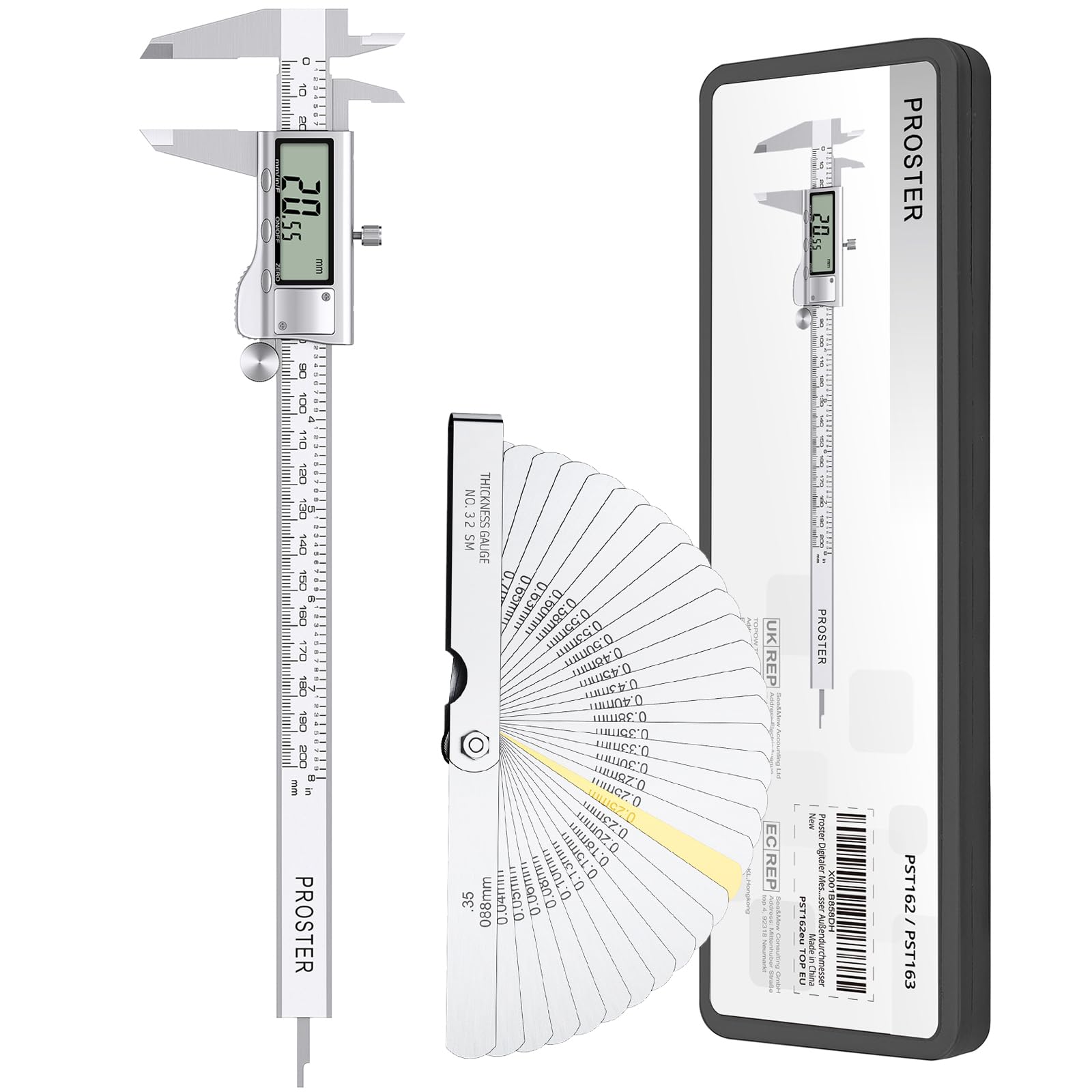 Snapklik.com : Proster Digital Vernier Caliper 8inch - Stainless Steel ...