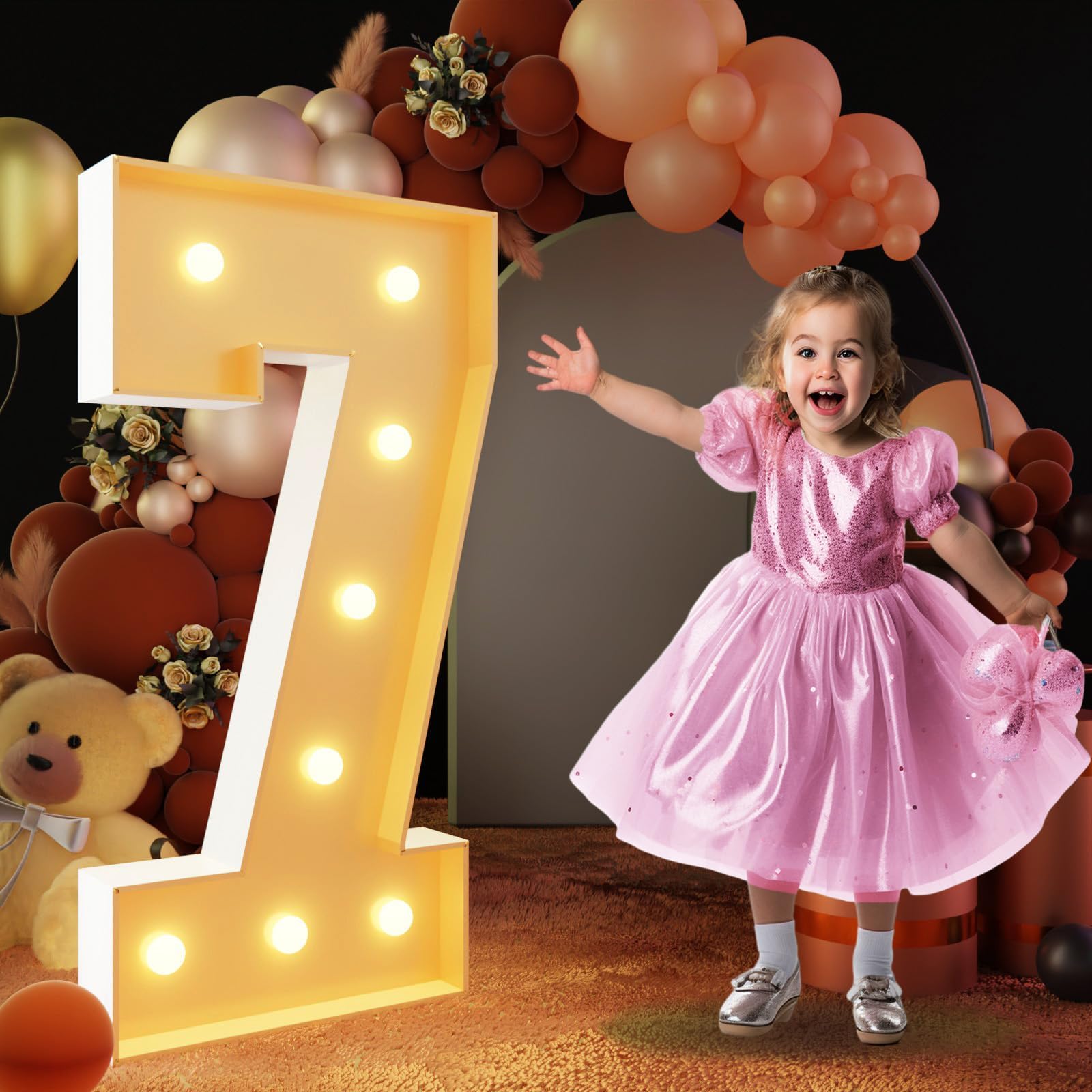 Amazon.com: imprsv 3FT Light Up Numbers, Marquee Numbers for 70th ...