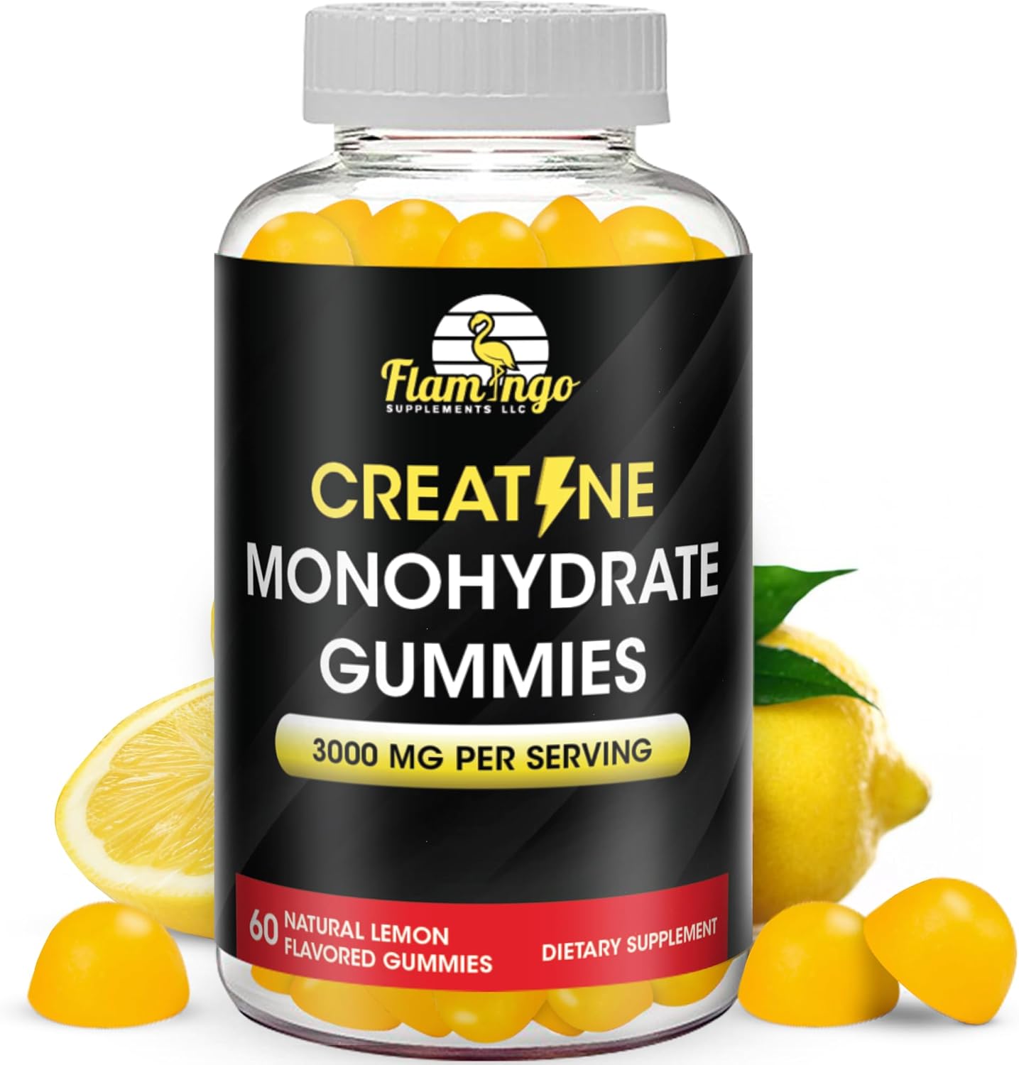 Amazon.com: Creatine Gummy Supplement- Lemon Flavored Creatine ...