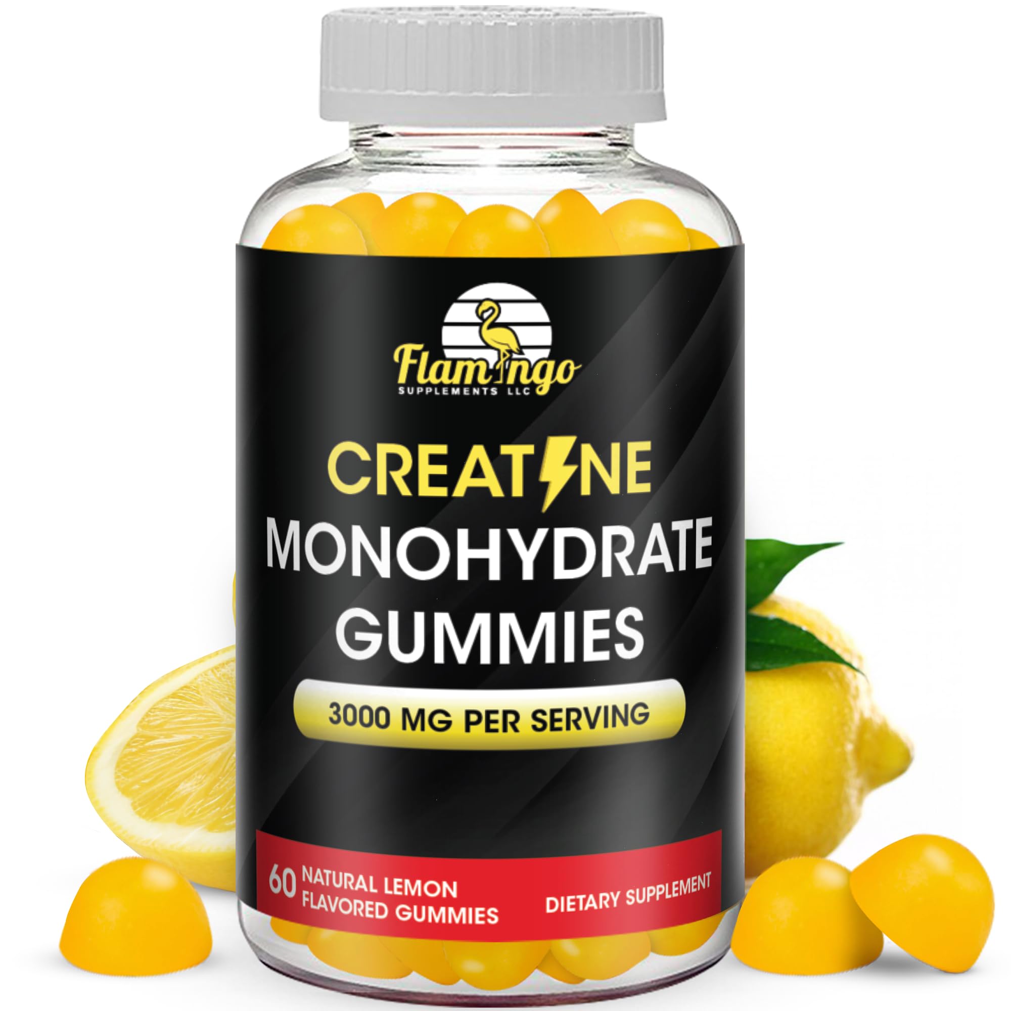 Amazon.com: Creatine Gummy Supplement- Lemon Flavored Creatine ...