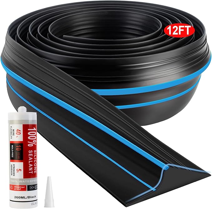 Jin&Bao Universal Garage Door Threshold Seal Strip 12FT Kit, Bottom ...