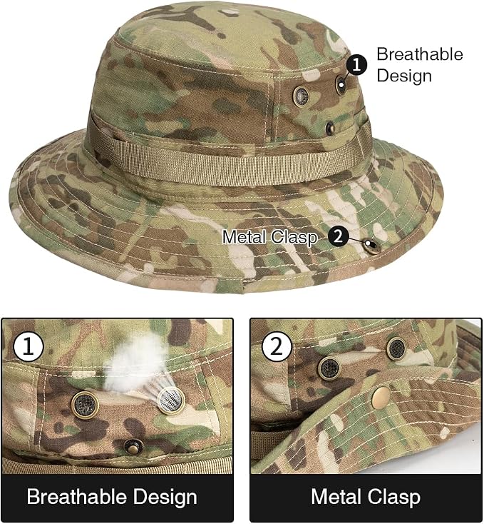 Police Hat Heavy Duty Boonie Hat Washed Style Tactical Sun Hot Weather ...