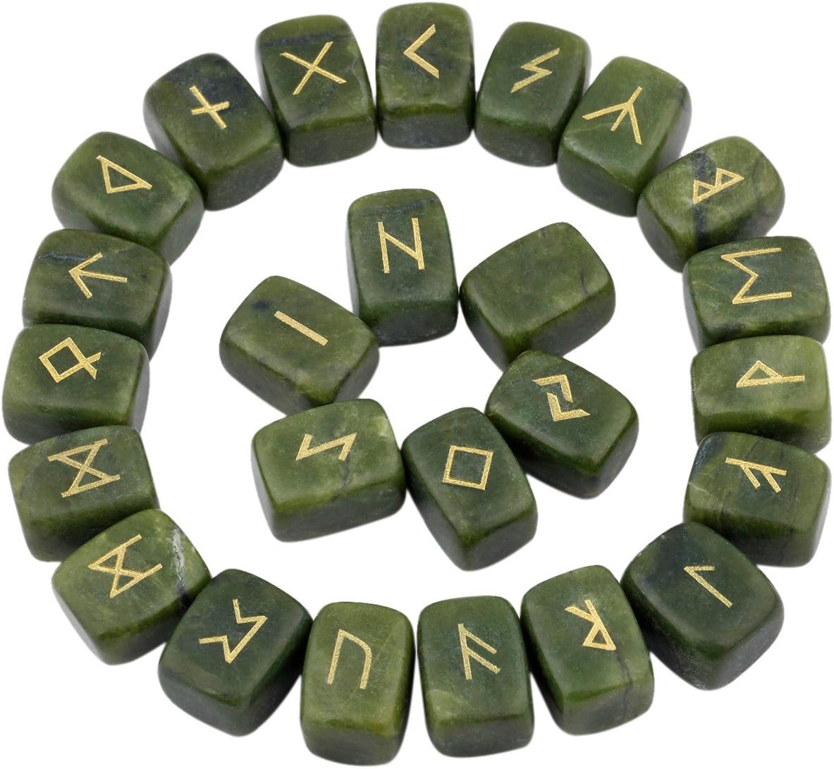 Amazon.com: Lapis Lazuli Rune Stones Set Engraved Pagan Lettering with ...