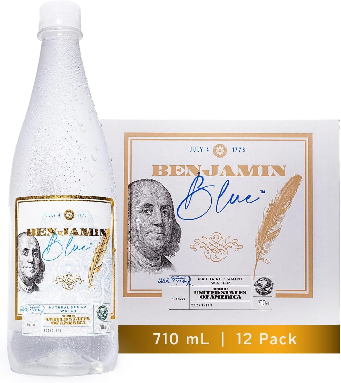 Amazon.com: Benjamin Blue Natural Spring Water with Balanced pH Level ...