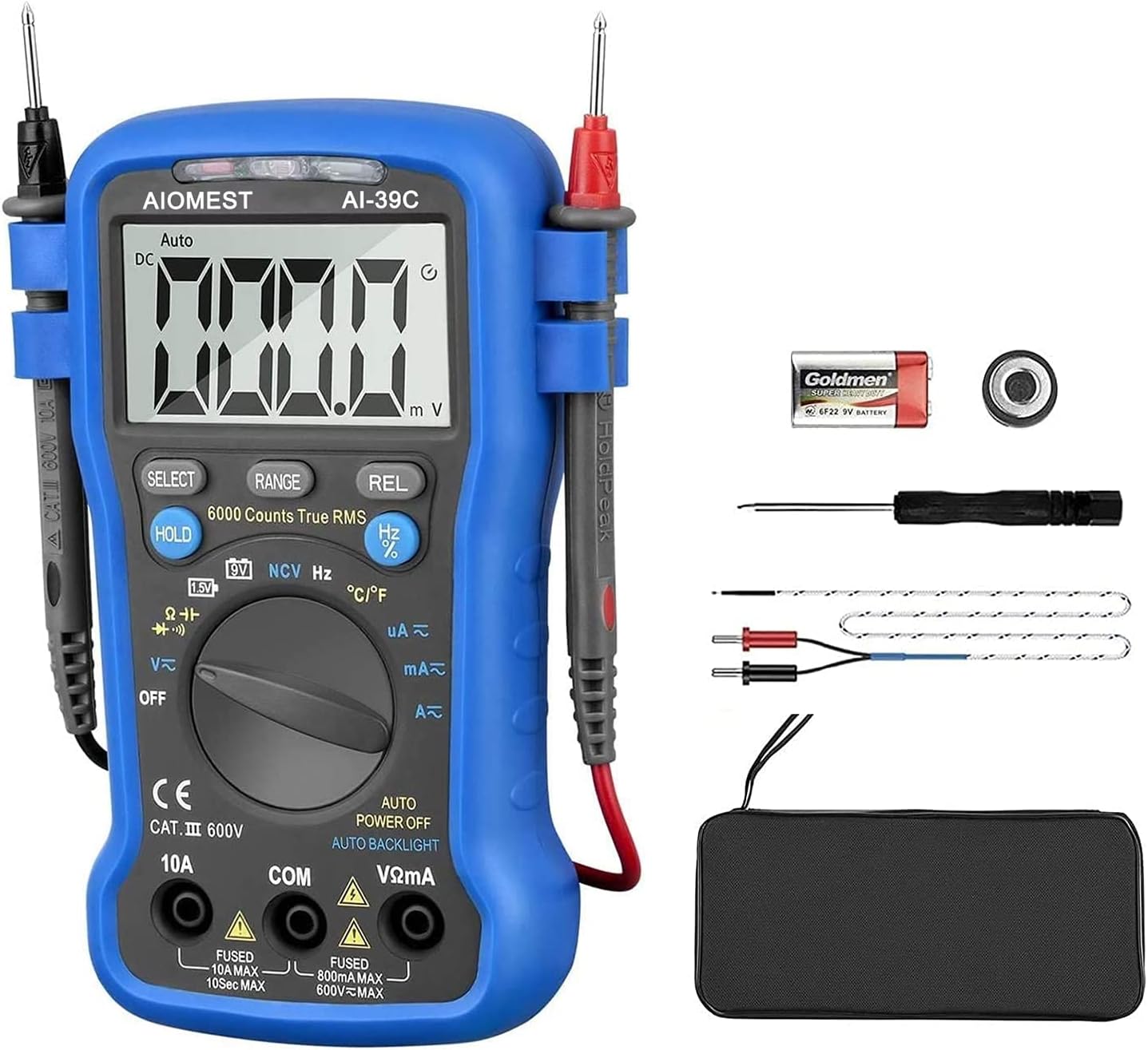 Sealey Mm20Hv Digital Multimeter 8 Function with Thermocouple Hi-Vis ...