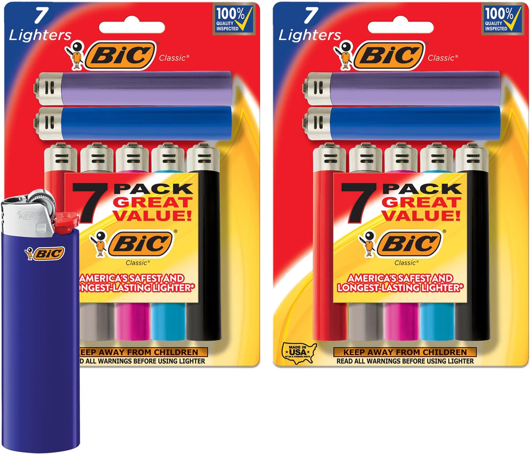 Amazon.com: BIC Classic Lighters, Pocket Style, Lighter for Candles ...