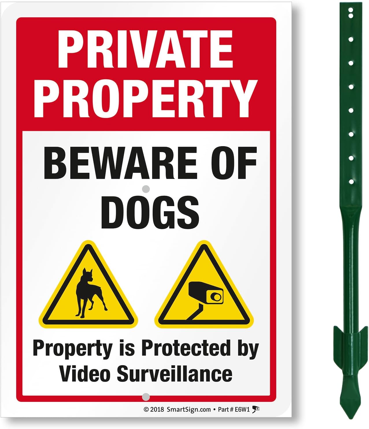 Amazon.com : Private Property Beware of Dogs Sign 10" x 10" With 28 ...