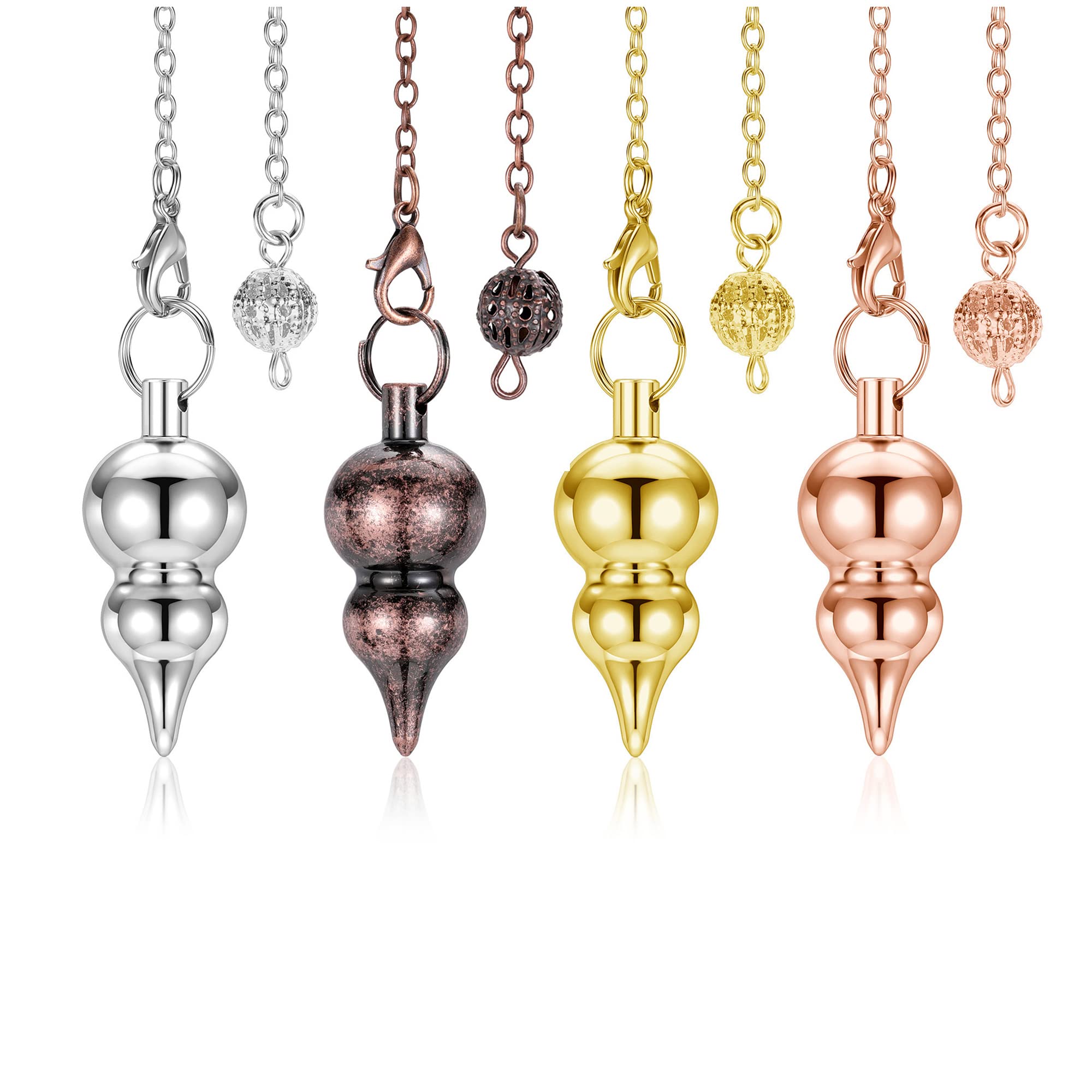 Amazon.com: Jovivi 4 Pcs Copper Metal Pendulums for Dowsing Spiritual ...