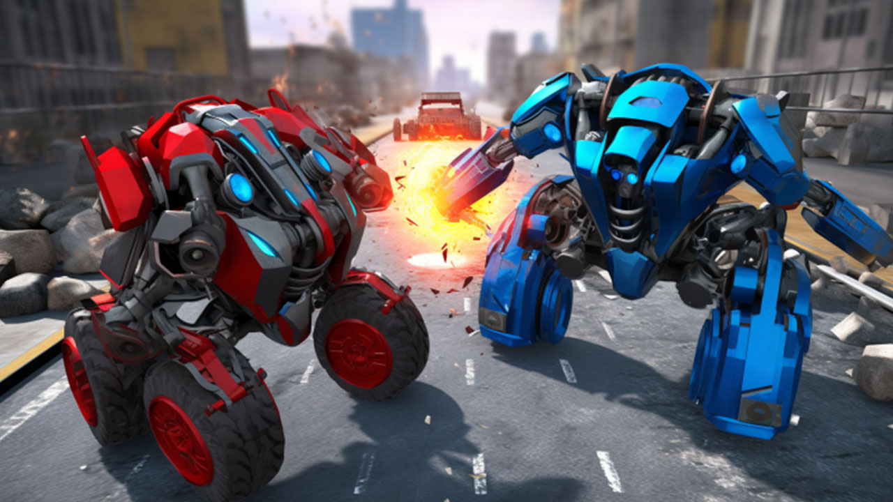 Flying Car Transformation Robot free 3D, Ultimate Futuristic US Police Robots Car, Truck Cargo ...