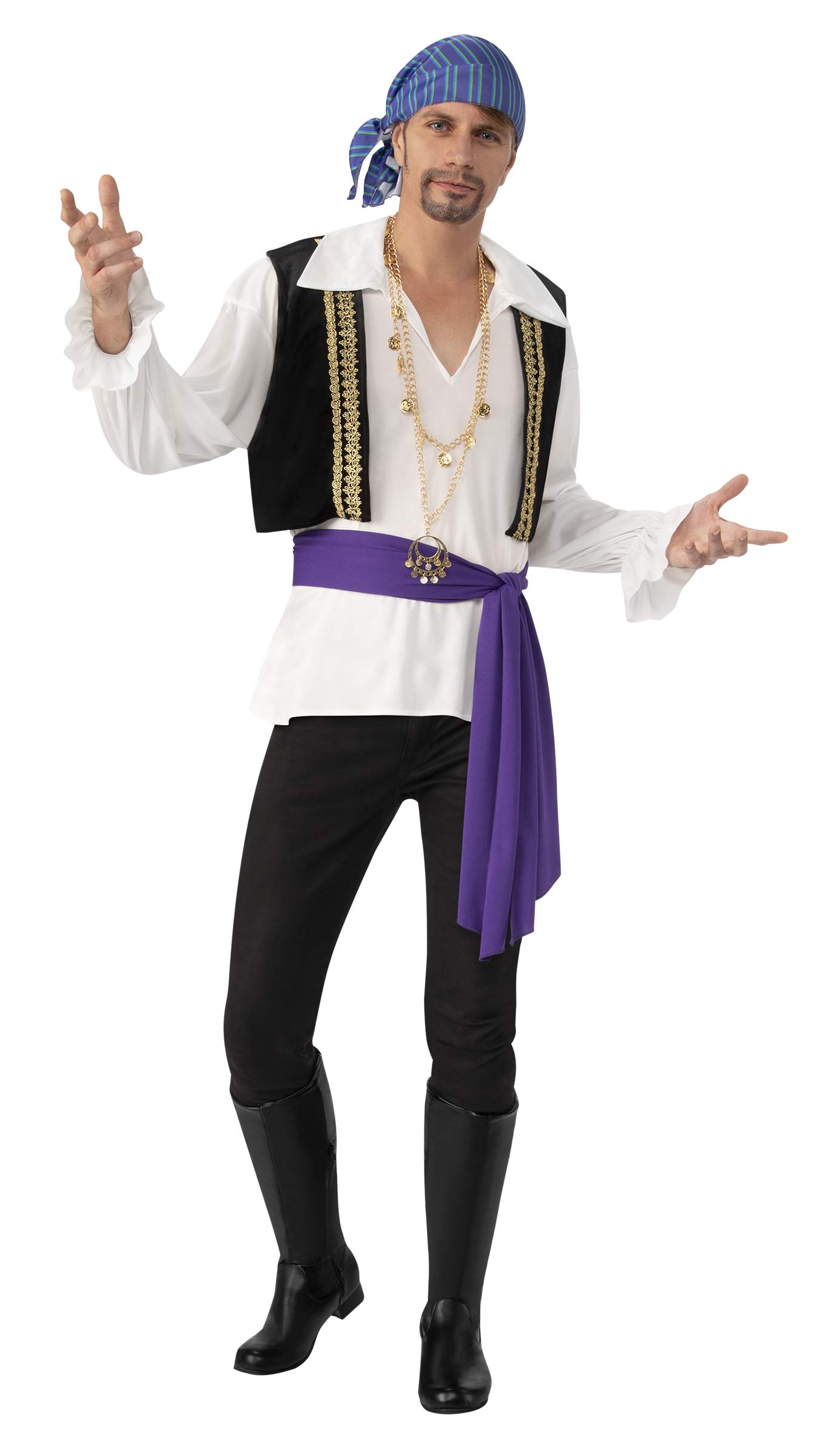 Rubie’s Men’s Gypsy Man Adult Sized Costumes, As Shown, Default – BigaMart
