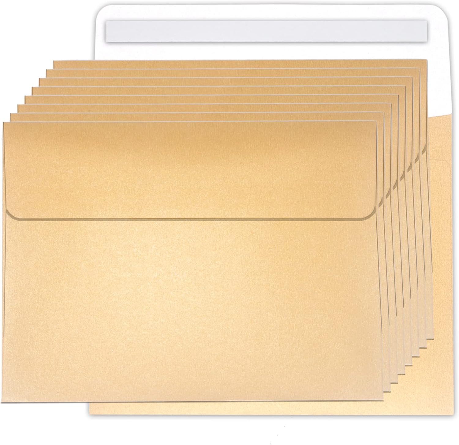 Amazon.com : 25 Pcs 5.25 x7.25 In Metallic Invitation Envelopes for ...