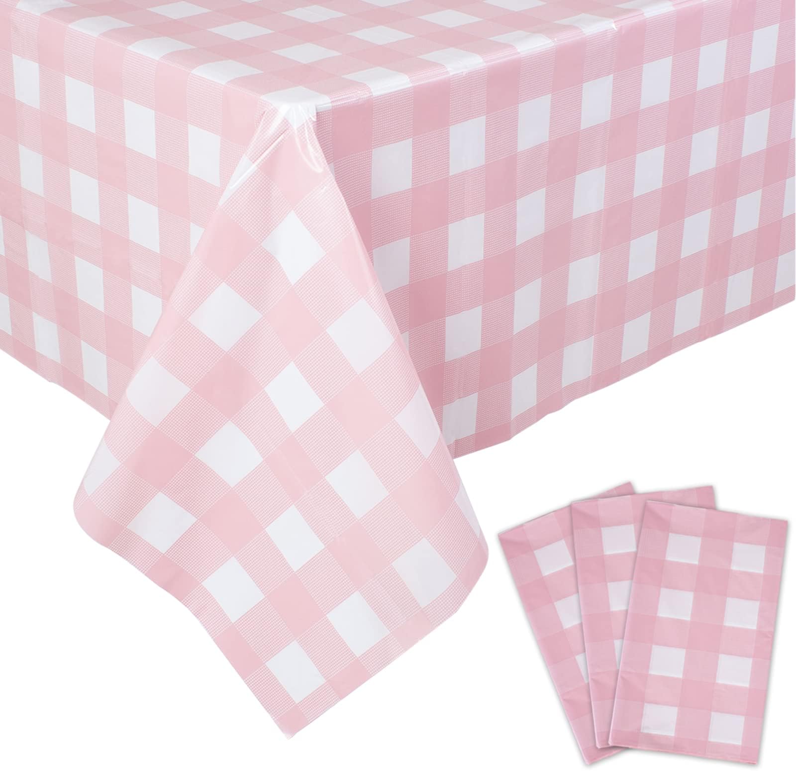 Amazon.com: Vpang 2 Pcs Striped Plastic Print Tablecloths Disposable ...