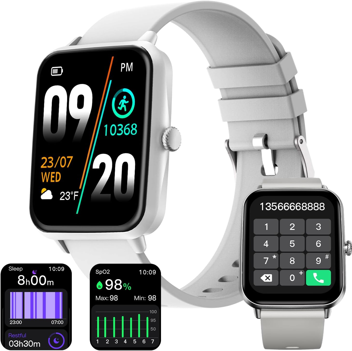 Amazon.com: Fire-Boltt Ninja Call Pro Plus 46.48mm (1.83 inch) Smart ...