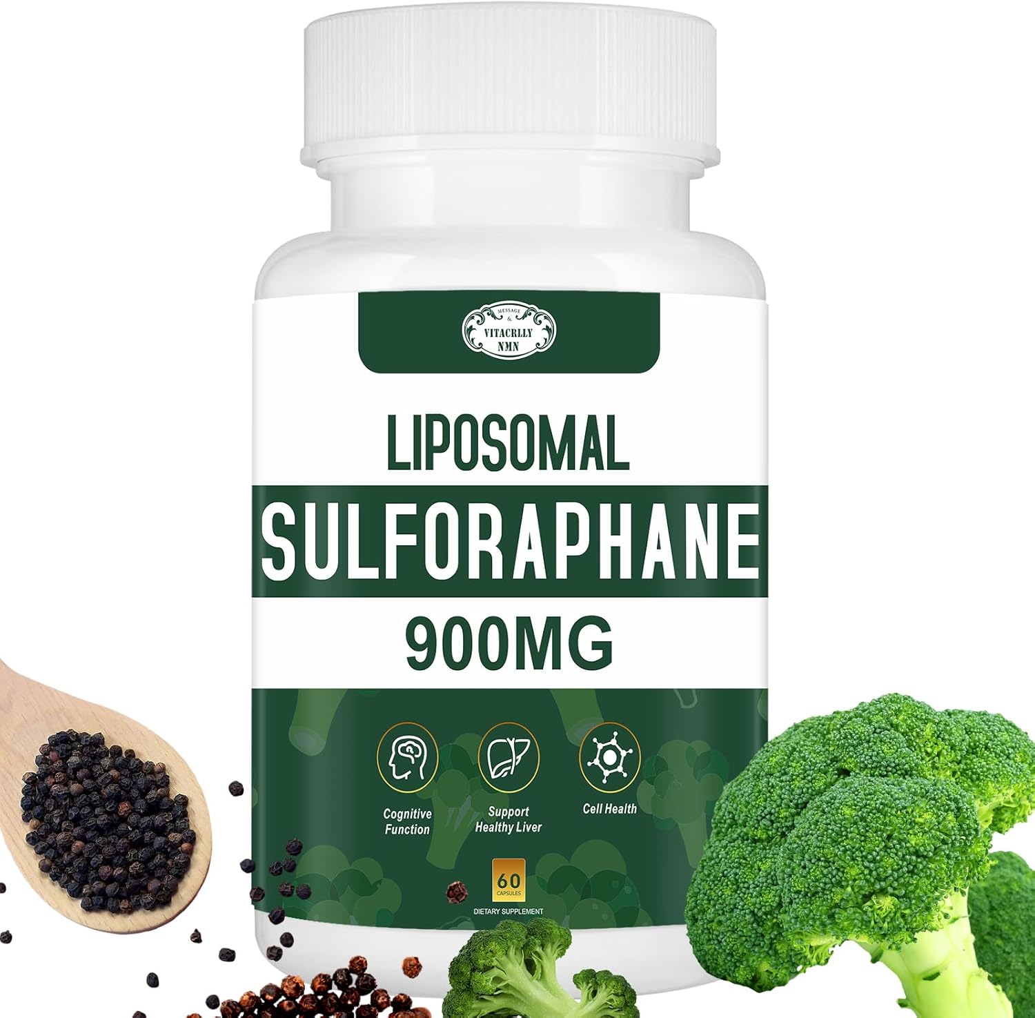 Amazon.com: 900MG Liposomal Sulforaphane Supplement Broccoli Extract ...