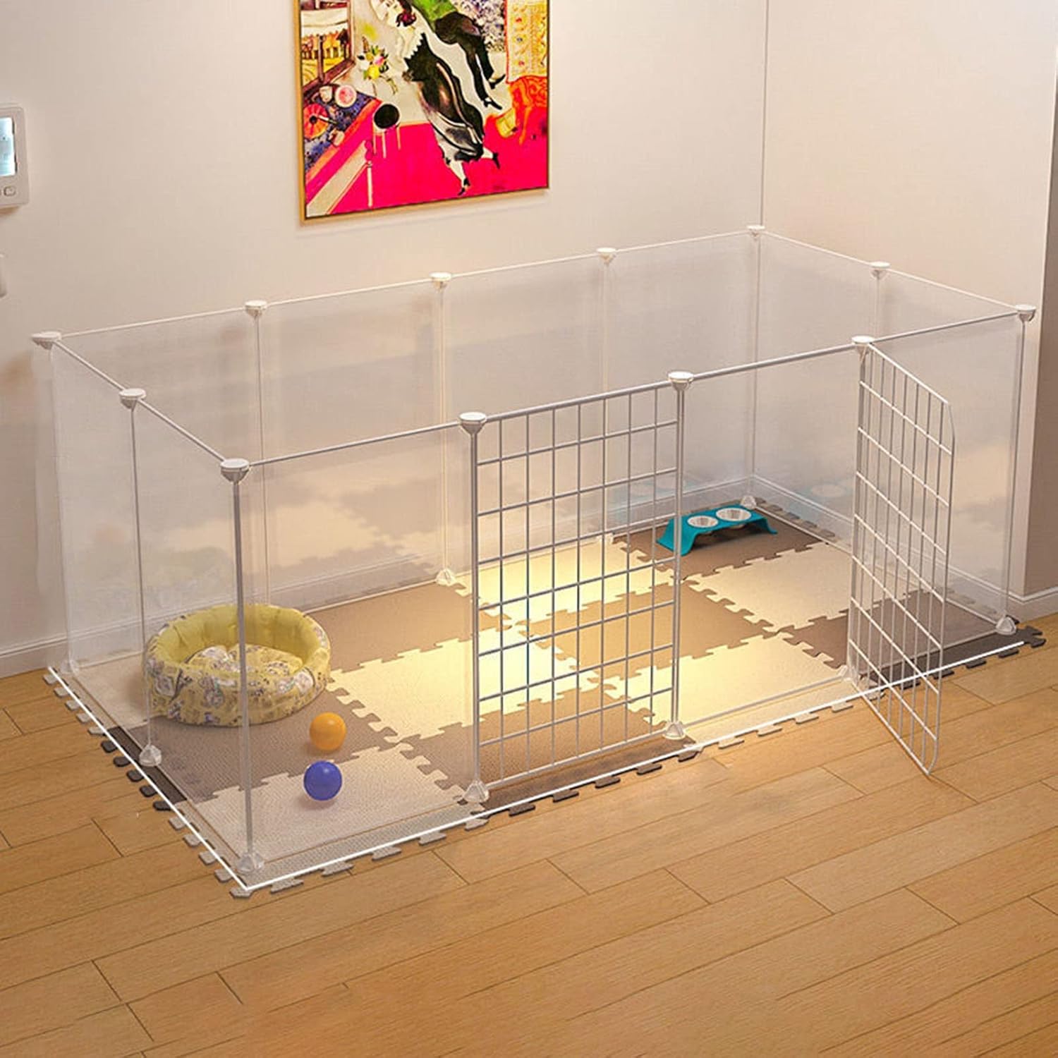 Dog Playpen, Portable Pet Playpen, Rabbit Cage Indoor, Small Animal ...