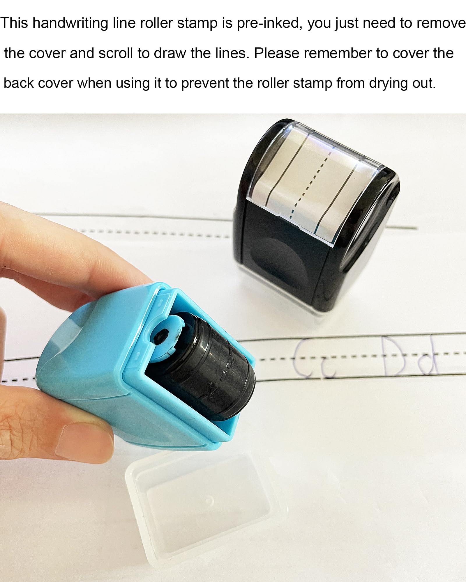 Snapklik.com : Handwriting Line Stamp Roller YQBOOM Dashed Handwriting ...