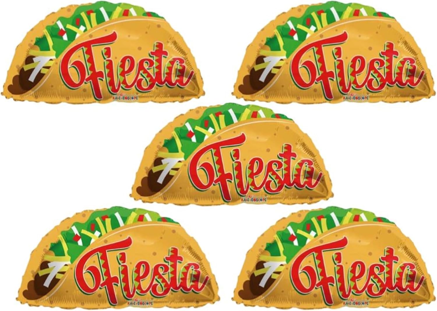 Amazon.com: MT Nest 5 Pack Fiesta Taco Balloons - Taco Shaped Mylar ...