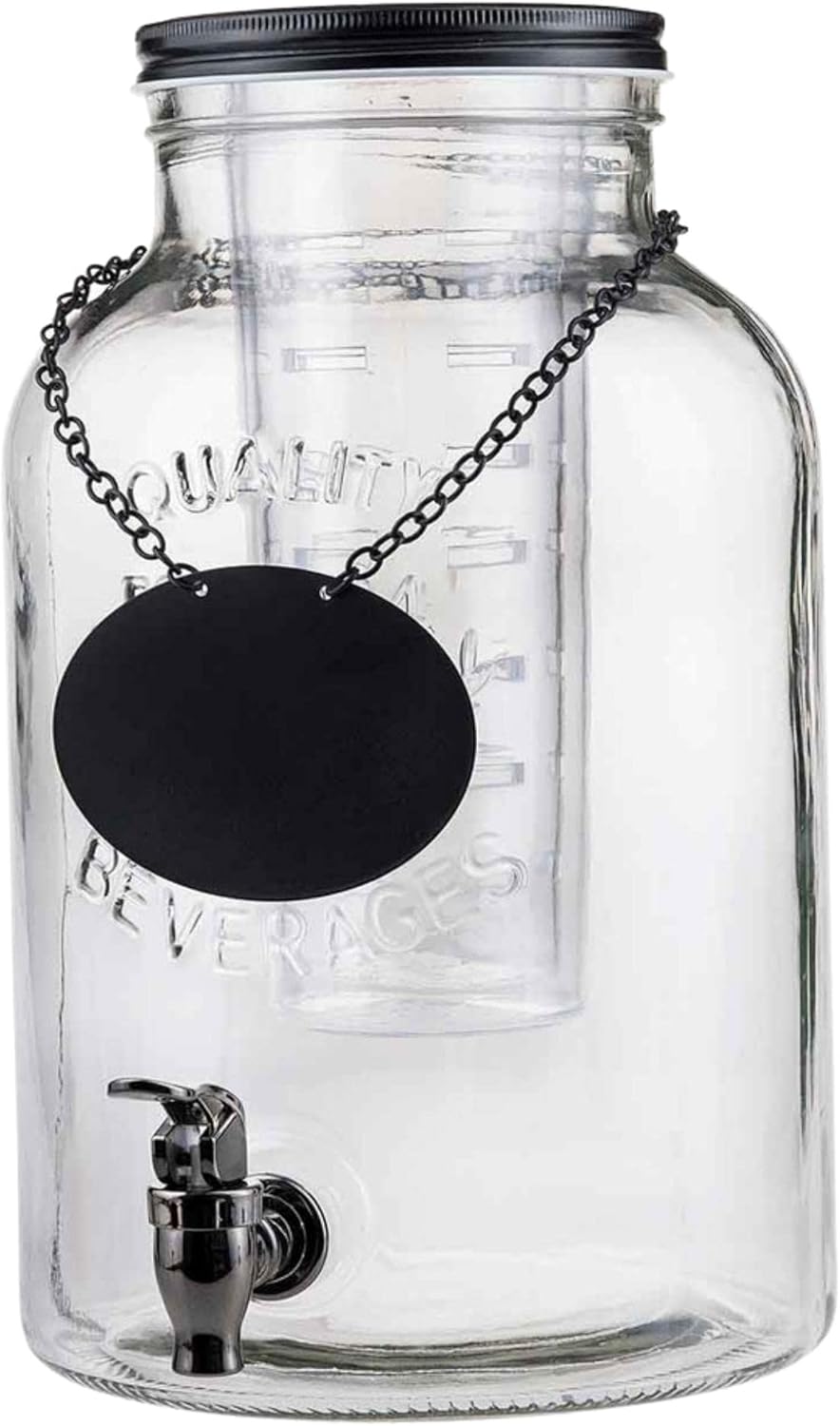 Amazon.com: Tablecraft Industrial Collection Glass Beverage Dispenser ...