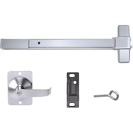 Push Bar Panic Exit Device, Grade 1 (UL listed) Aluminum, with Exterior ...