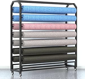 Amazon.com: Commercial Fabric Roll Storage Rack with Adjustable Hanging ...