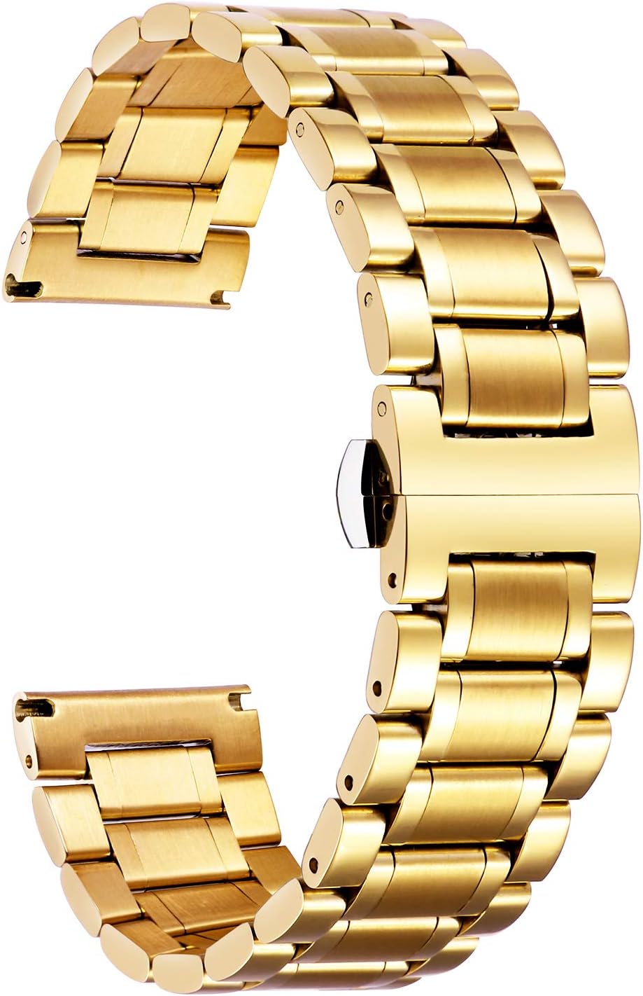 BINLUN Stainless Steel Watch Bands for Men Women with Curved Ends 5 ...
