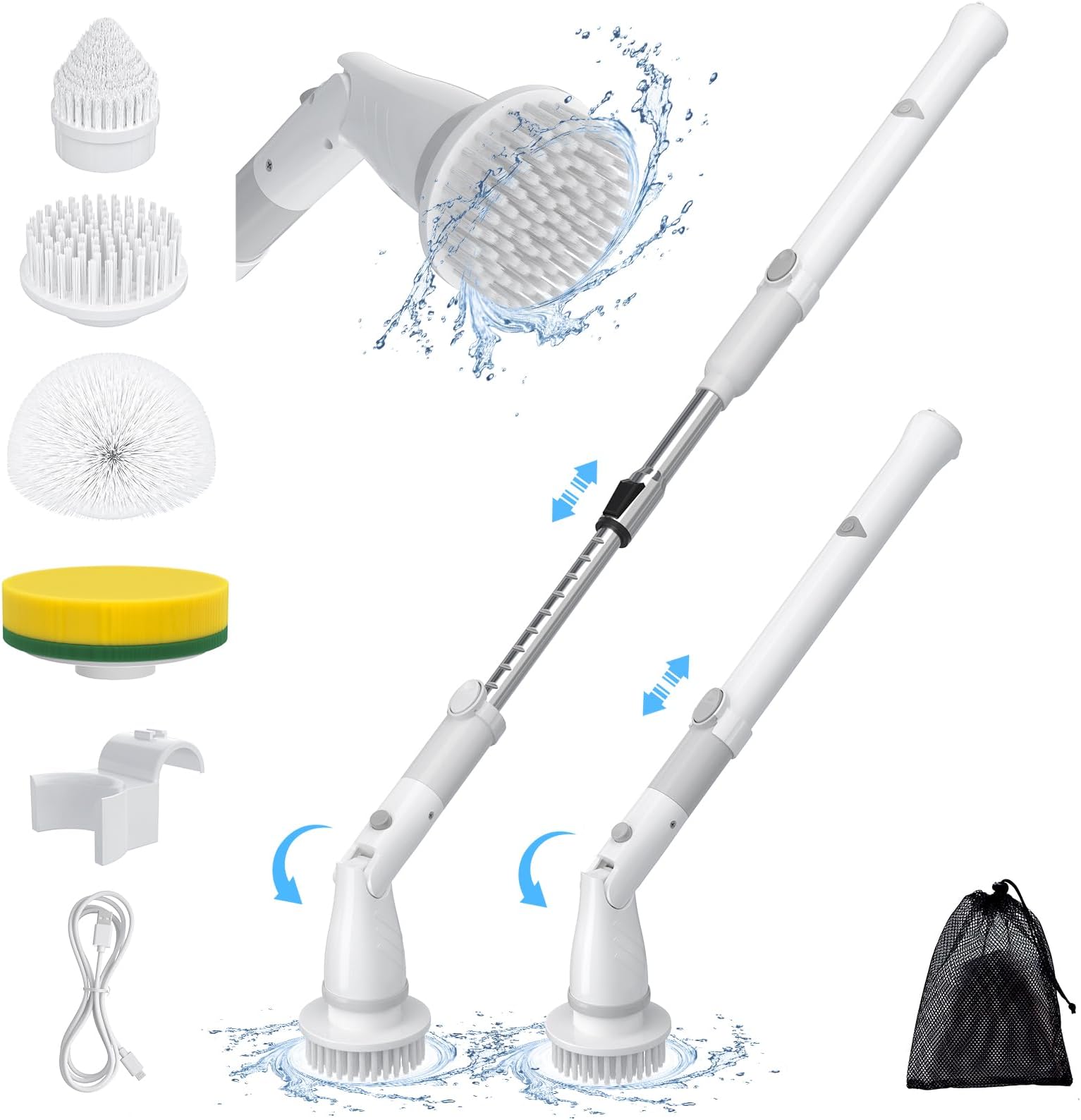 Amazon.com: Besswin Electric Spin Scrubber, Cordless Shower Cleaner ...