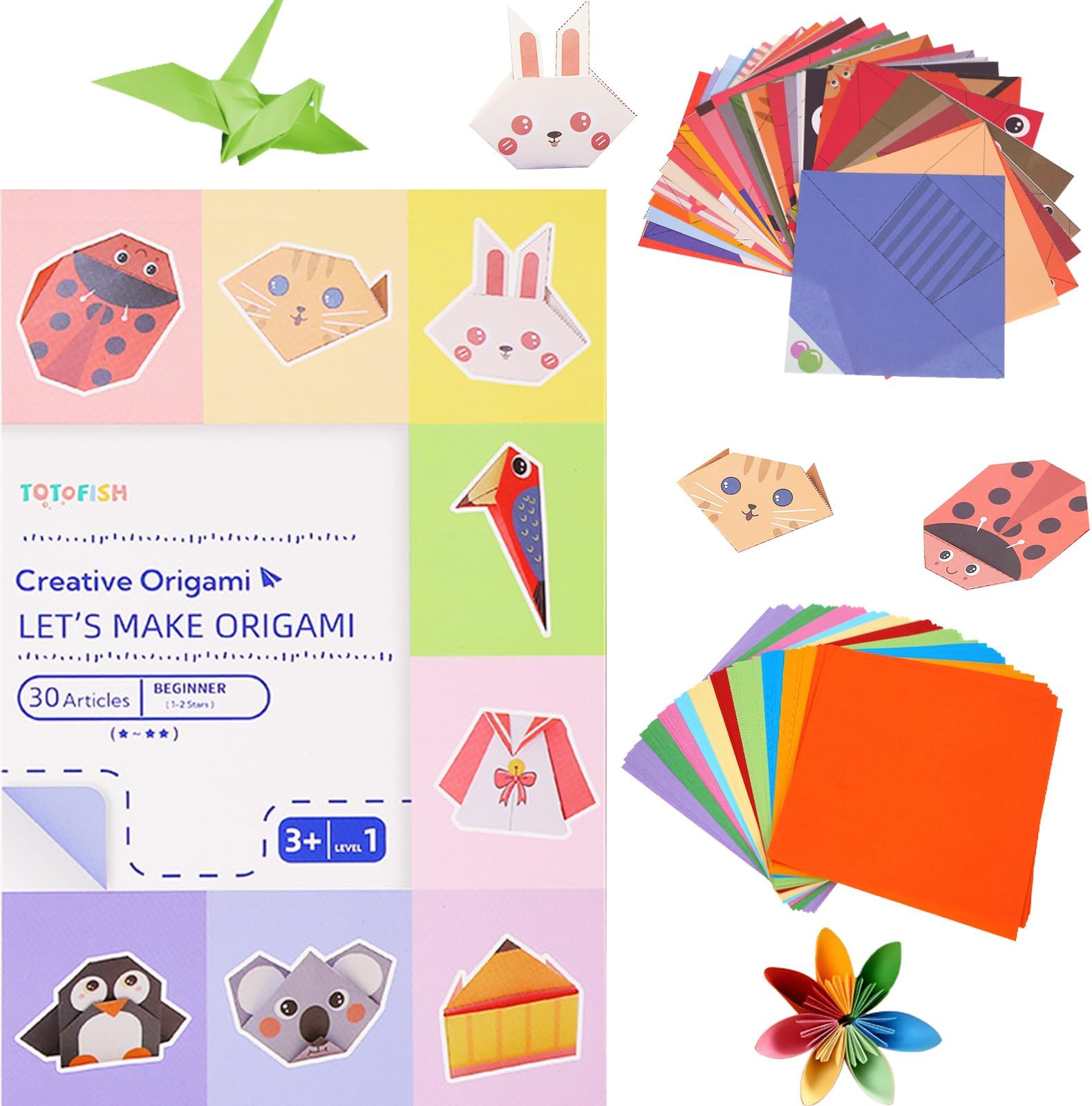Amazon.com: Yeplan Origami Paper Kit,6x6 Inches 300 Sheets Practice ...