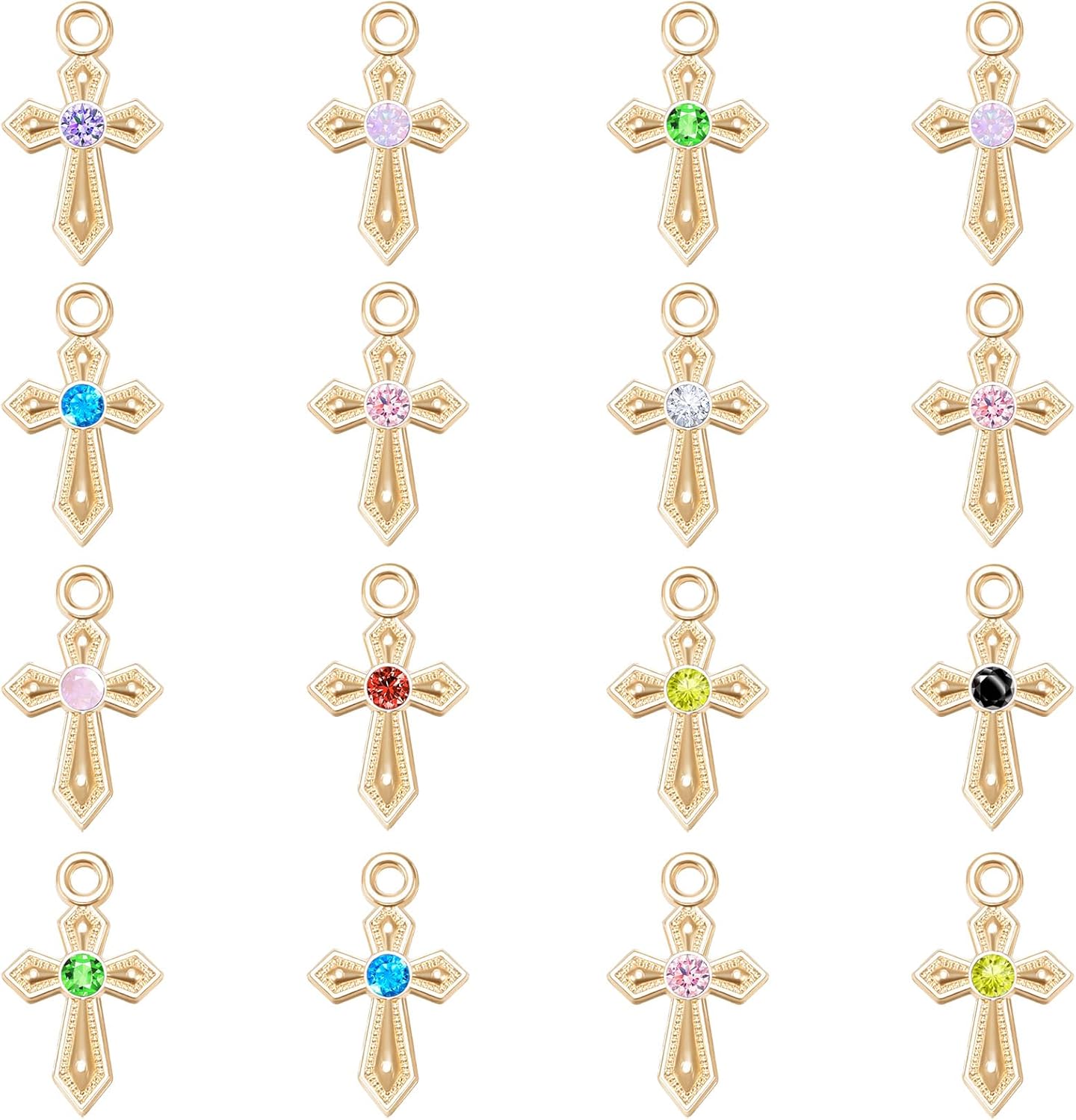 Amazon.com: MESARCH 100Pcs 10 Colors Metal Crystal Rhinestone Mini ...