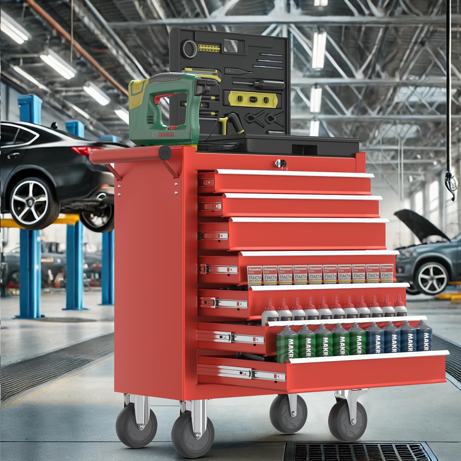 Snapklik.com : CMFYDAILY 7-Drawers Heavy-Duty Tool Chest, Large ...