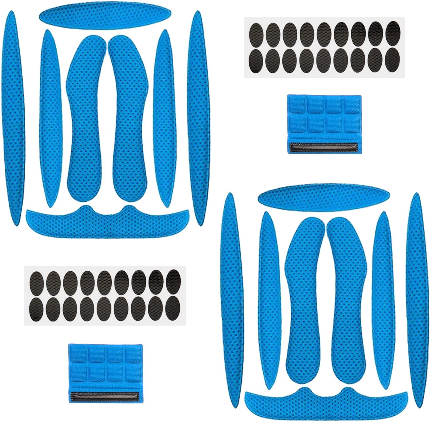 PSIMET Klettverschlüssen Helm Polster-Schaumstoff-Kit,2 Sätze Helm ...