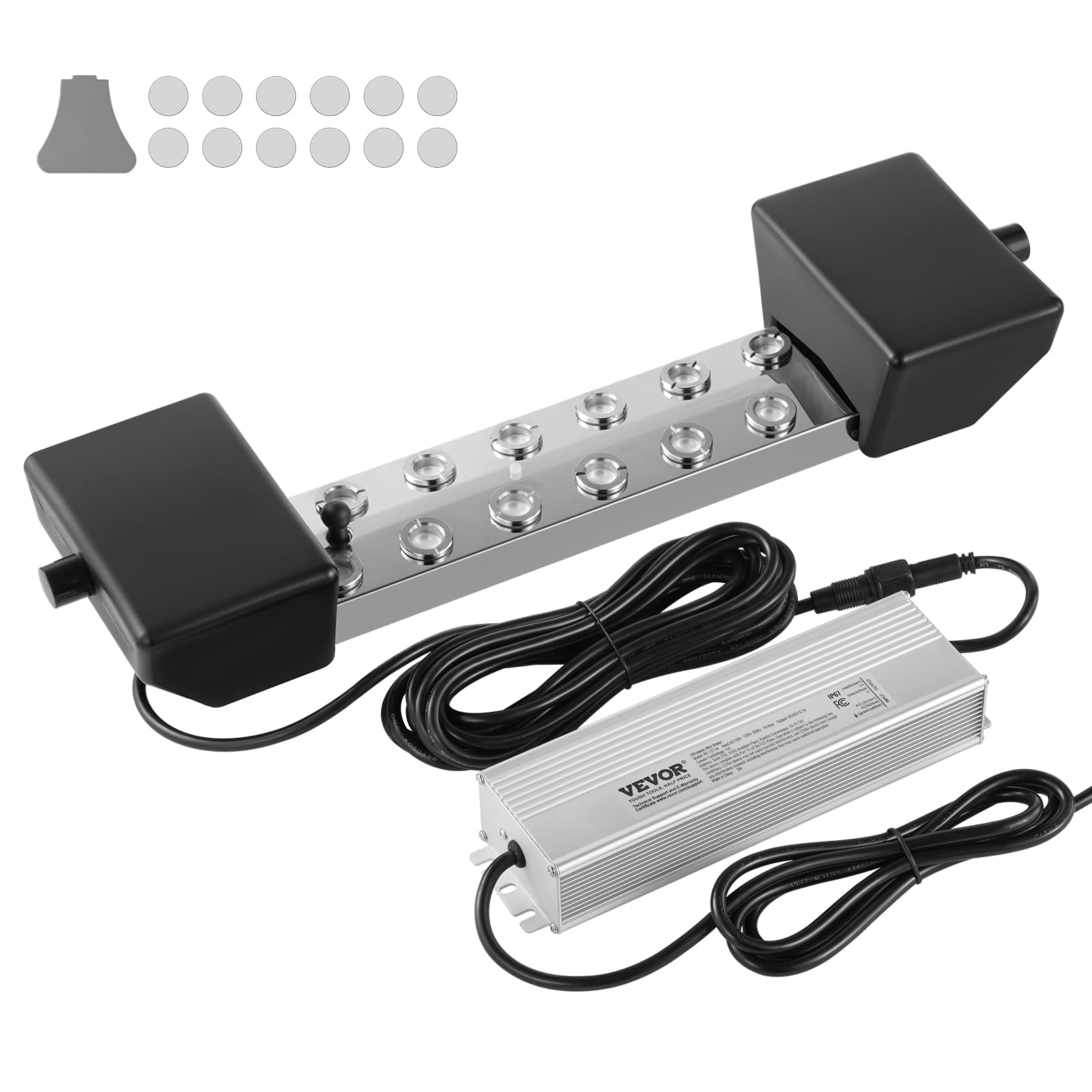 Amazon.com : VEVOR Ultrasonic Mist Maker 12 Head, 9000mL/H Ultrasonic ...