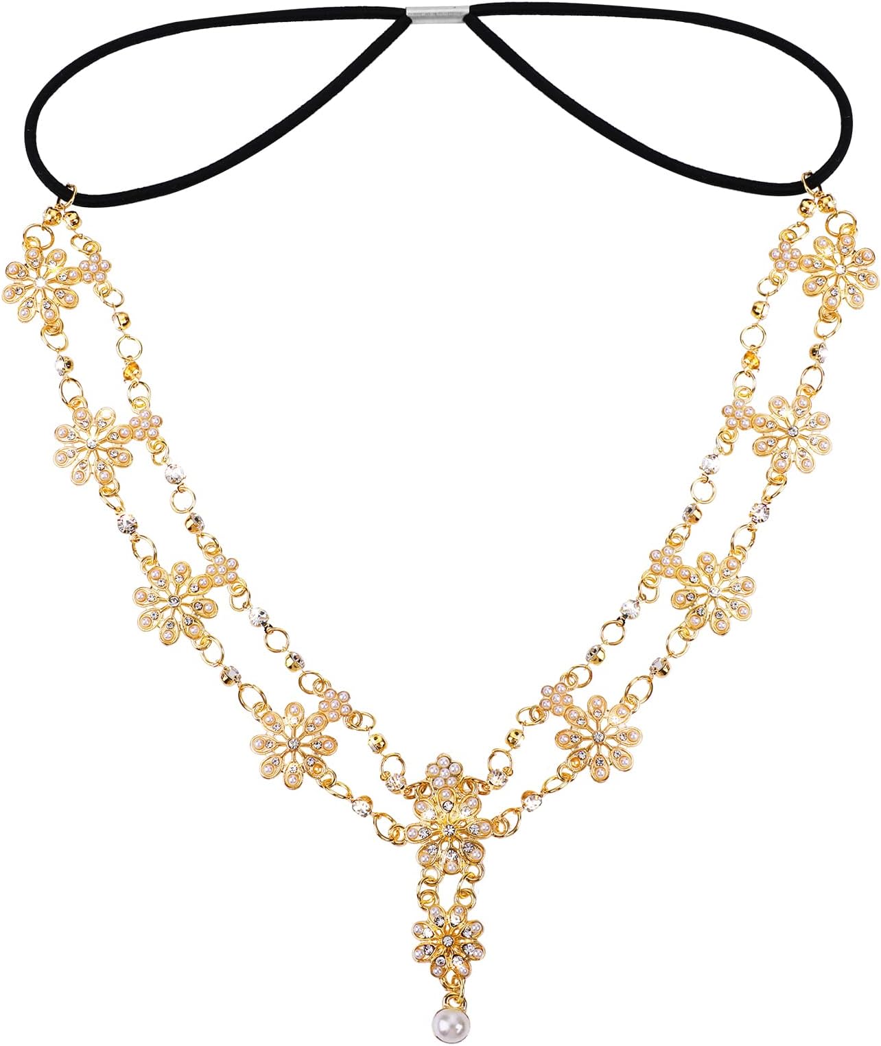 Lusofie Wedding Gold Headpiece Head Chain Jewelry Goddess Headpiece ...