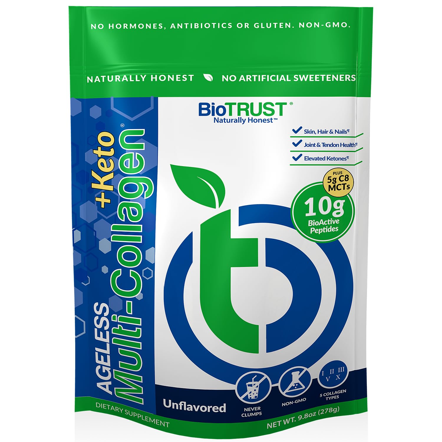 Amazon.com: BioTrust Multi Collagen Protein Powder + Keto MCT Oil – 5 ...