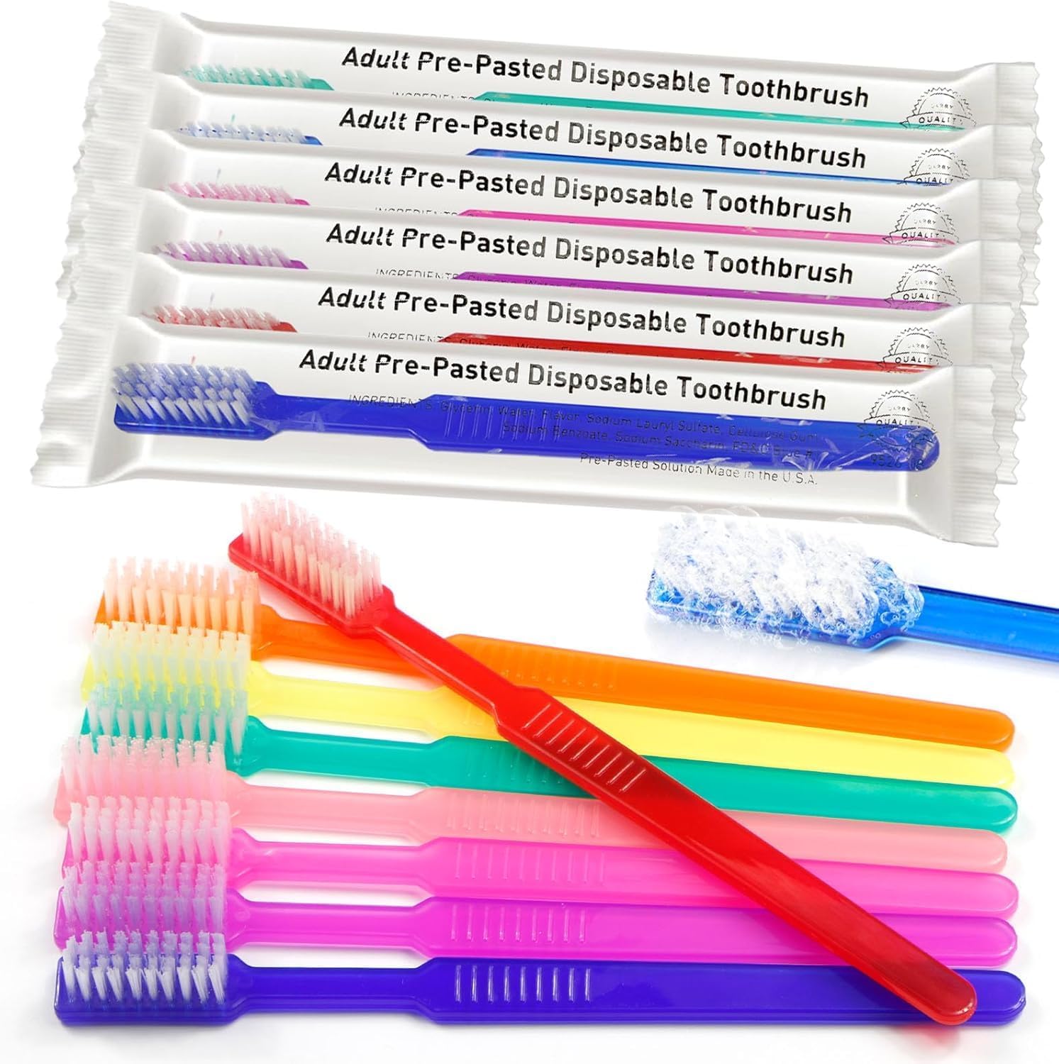 Amazon.com : VASTMED 100PCs Disposable Toothbrushes Pre-Pasted ...