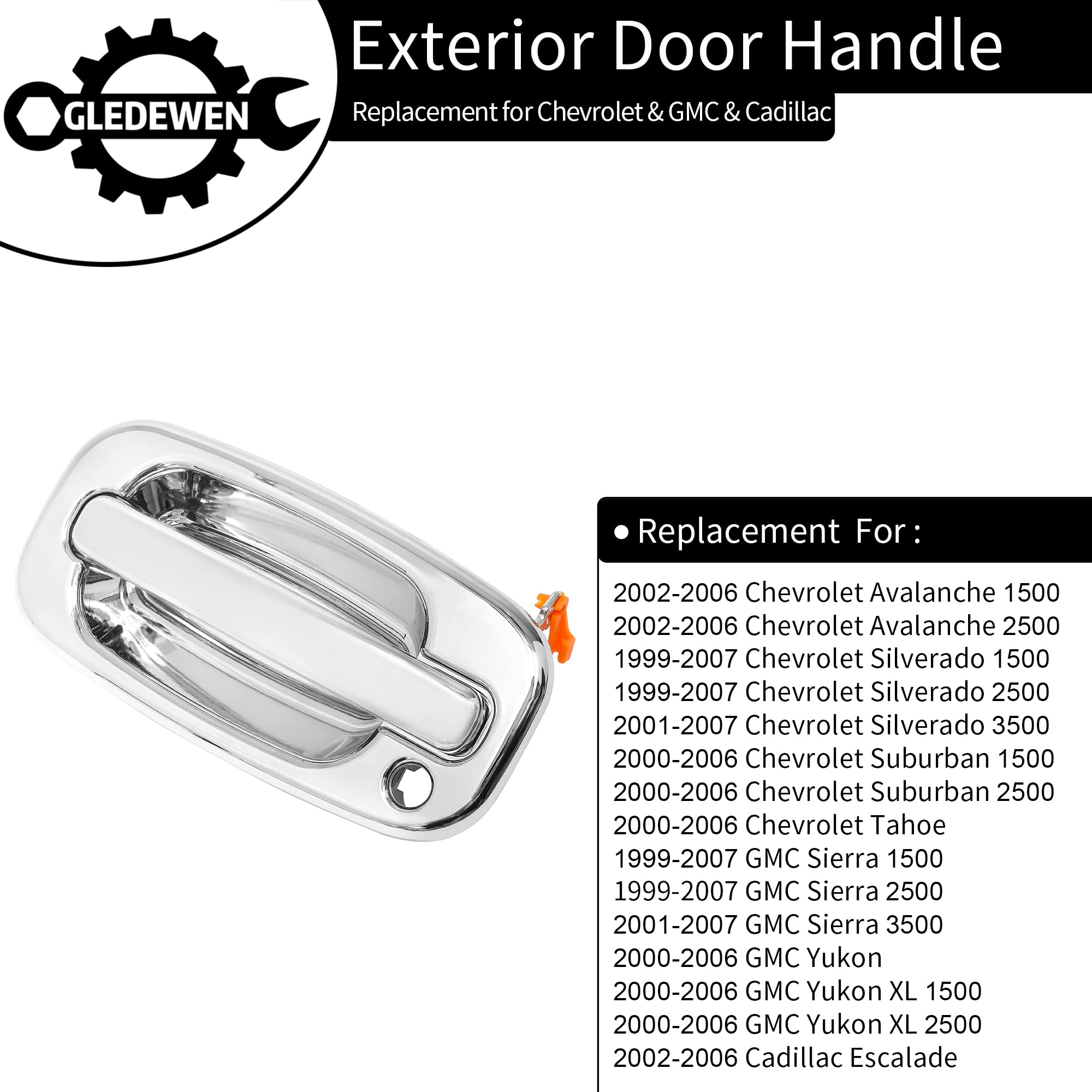 Snapklik.com : Exterior Door Handles, All Chrome, Compatible