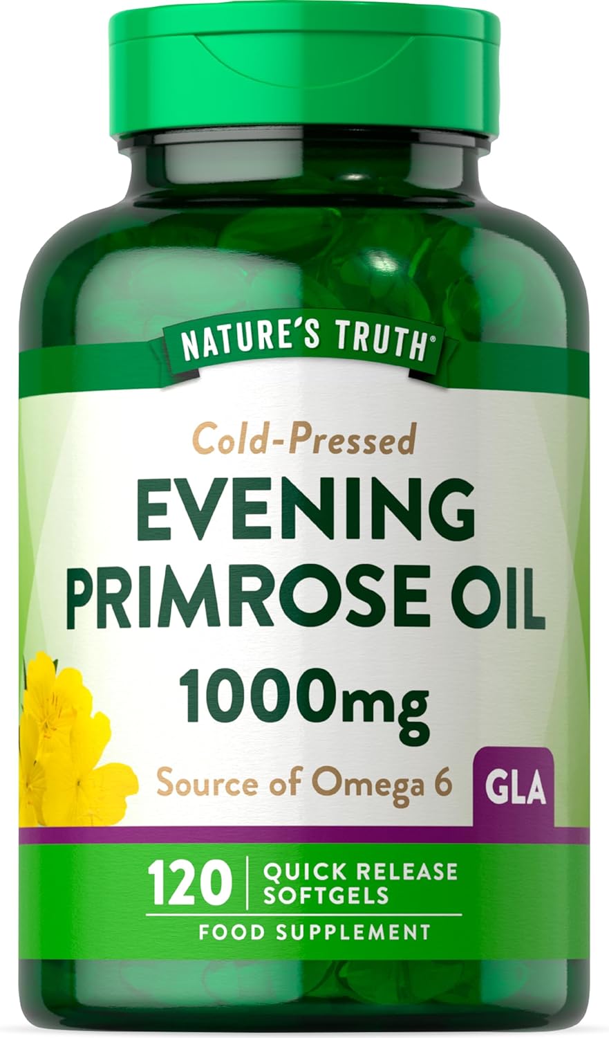 Evening Primrose Oil 1000mg | 120 Softgel Capsules | High Strength ...